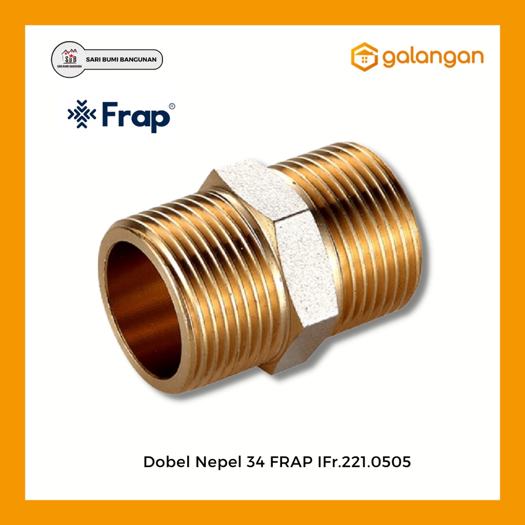 Jual Frap Valve IFR.221 Male nipple socket Double nepple 3/4M X 3/4M ...