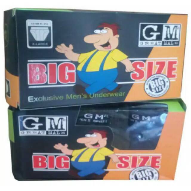 Jual 3 PCS CELANA DALAM PRIA JUMBO GM/SEMPAK JUMBO/CD PRIA BESAR ...