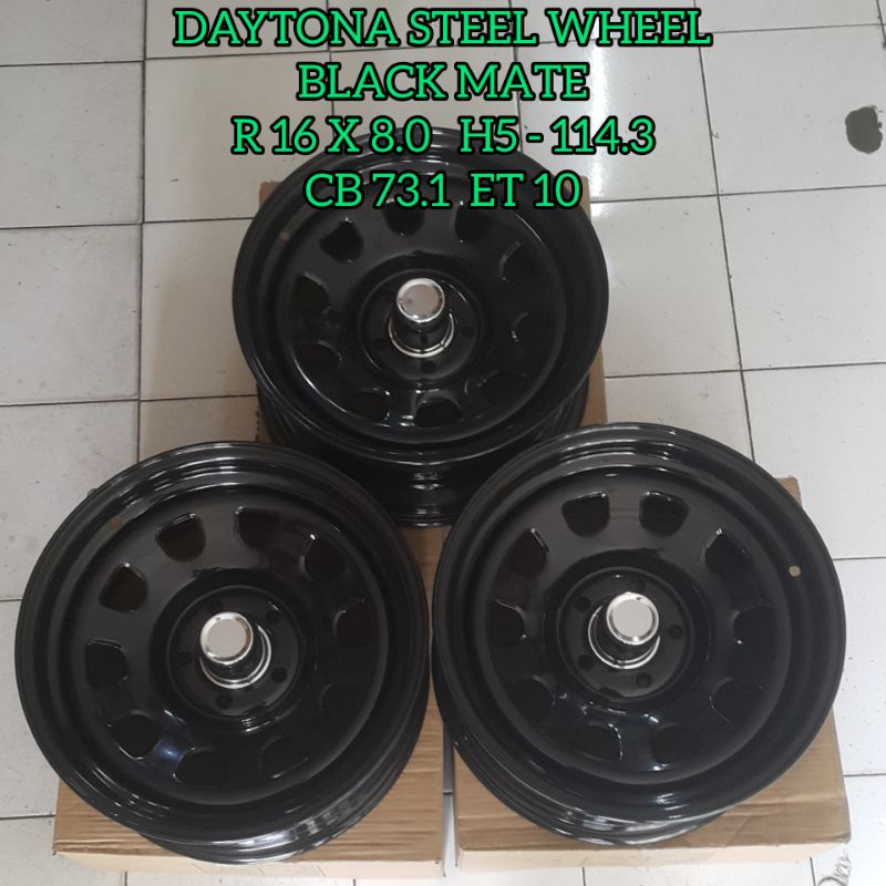 Jual Velg Mobil DAYTONA STEEL WHEEL R16x8.0 H5-114.3 ET10 | Shopee ...