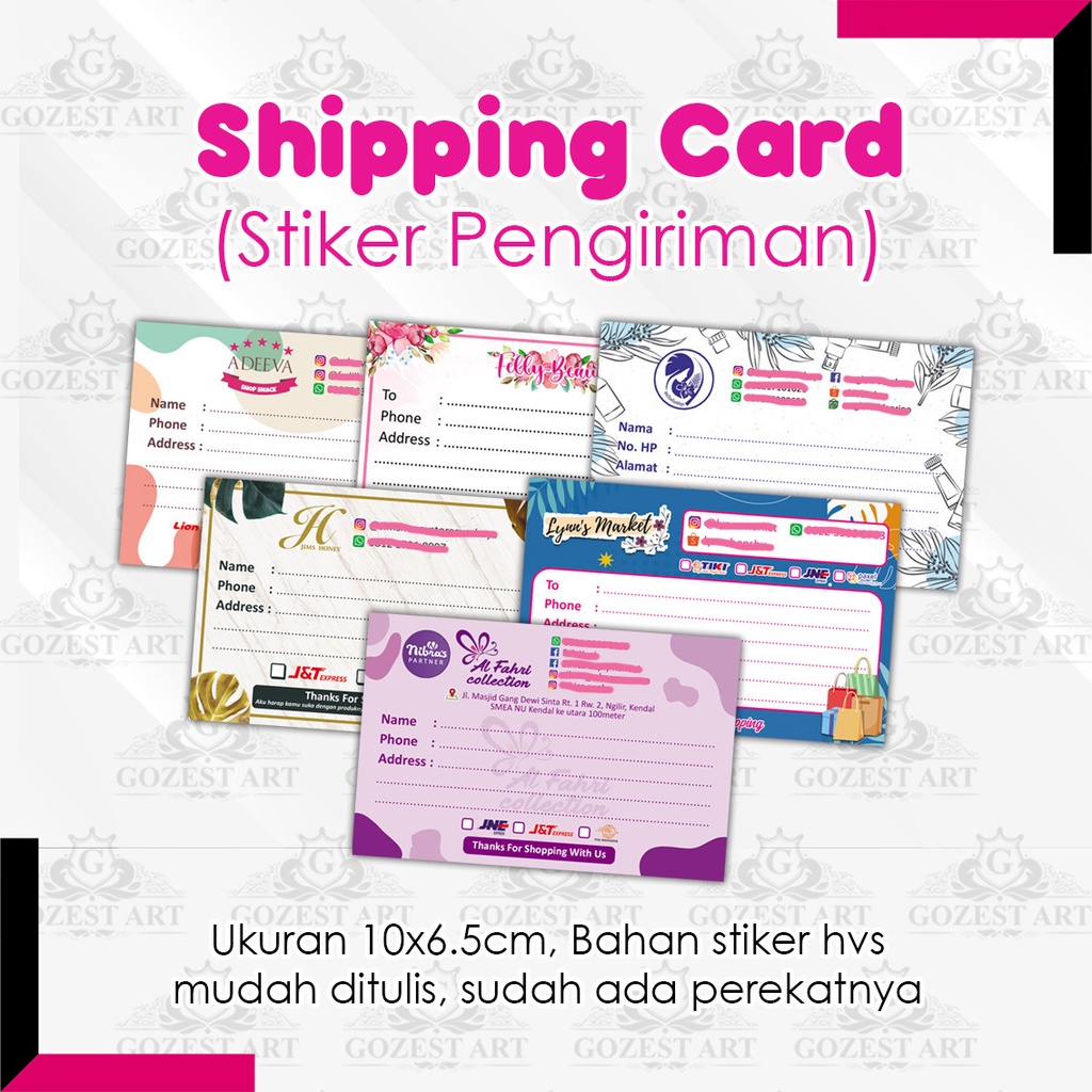Jual STIKER PENGIRIMAN custom / Label Pengiriman Online Shop | Shopee ...