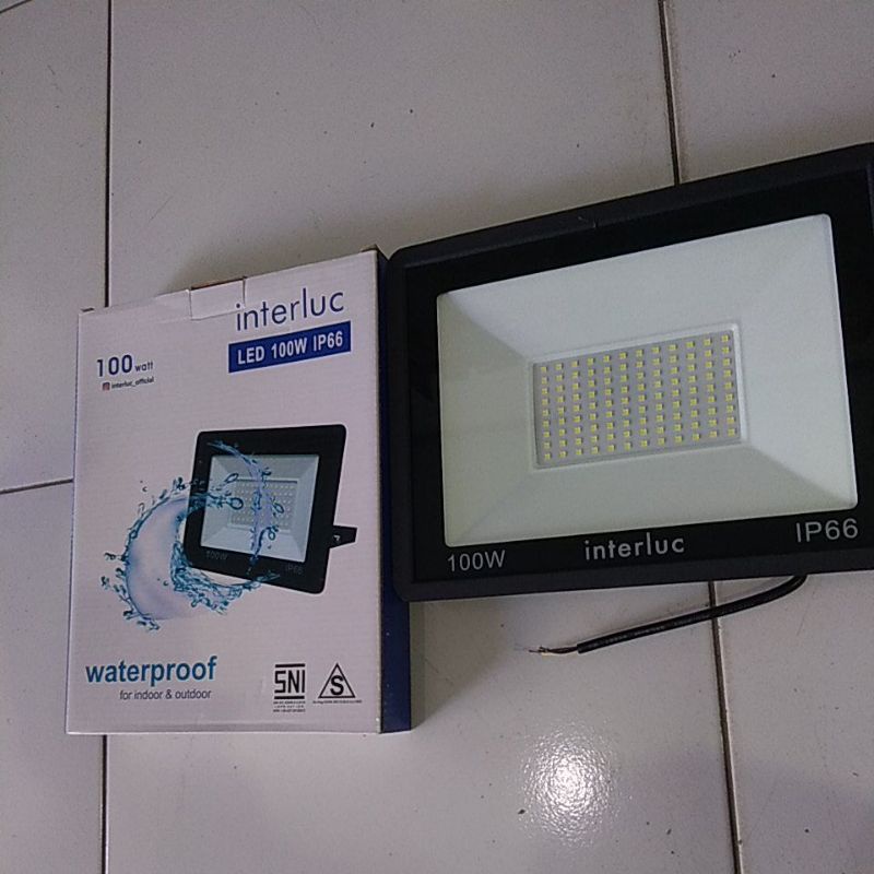 Jual LAMPU LED FLOOD INTERLUC 100W | Shopee Indonesia
