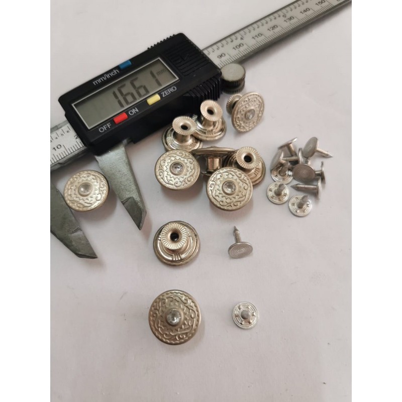 Jual kancing jeans celana 17mm antikarat / kancing jeans ketok 17mm ...