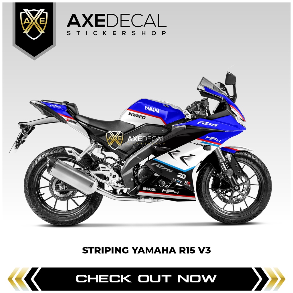 Jual Striping R15 V3 Hp4 /Stiker Motor Yamaha R15 V3 Desain Custom ...