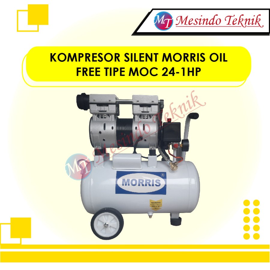 Jual KOMPRESOR SILENT MORRIS OIL FREE TIPE MOC 24-1HP | Shopee Indonesia