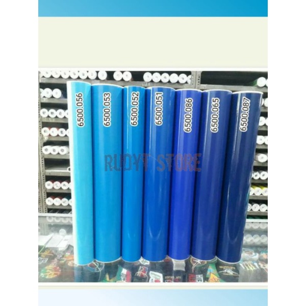 Jual Sticker skotlet Biru Glosy per rol(15meter) | Shopee Indonesia