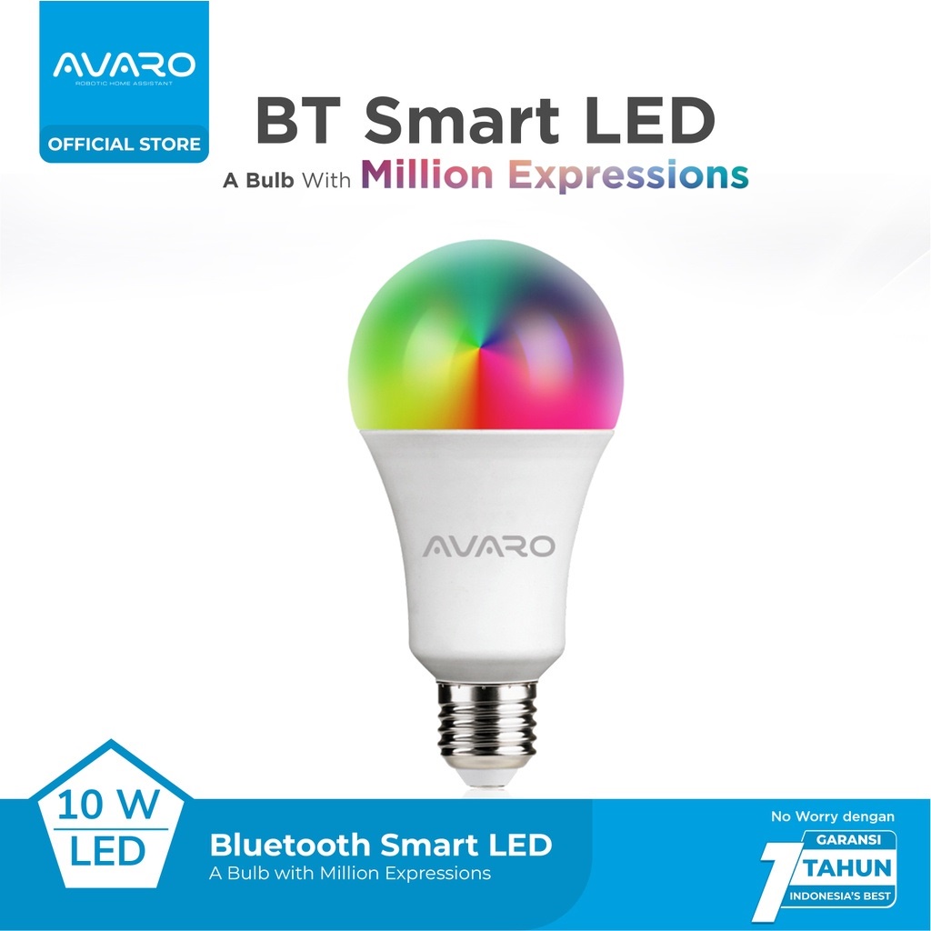 Jual Smart LED AVARO BULB RGB+WW 10W Smart Light BLUETOOTH | Shopee ...