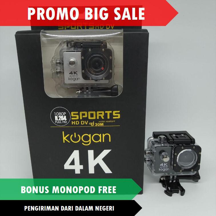 Jual Original Kogan Action Camera 4K 18MP WIFI Free Monopod | Shopee ...