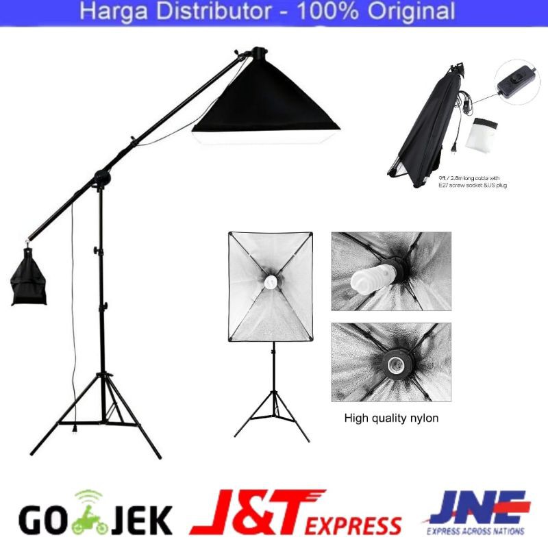Jual Paket Boom Arm with Continuous Lighting 1 Lamp Softbox | Shopee ...