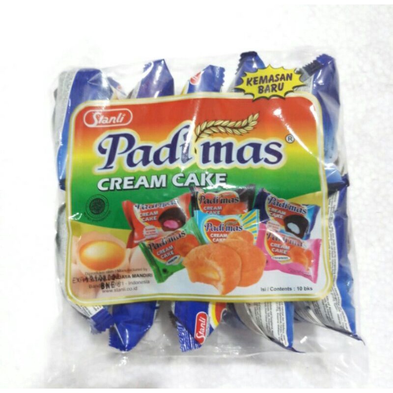 Jual Padimas Cream Cake / Bolu Padi mas 11gr 1pak isi 10pcs | Shopee ...