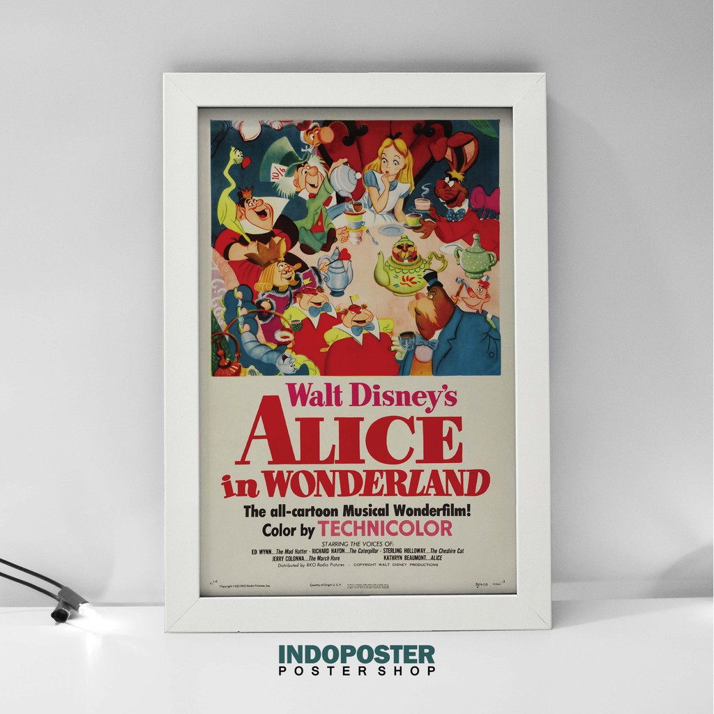 Jual Poster Vintage Classic Ads Alice In Wonderland 02 Disney | Shopee Indonesia
