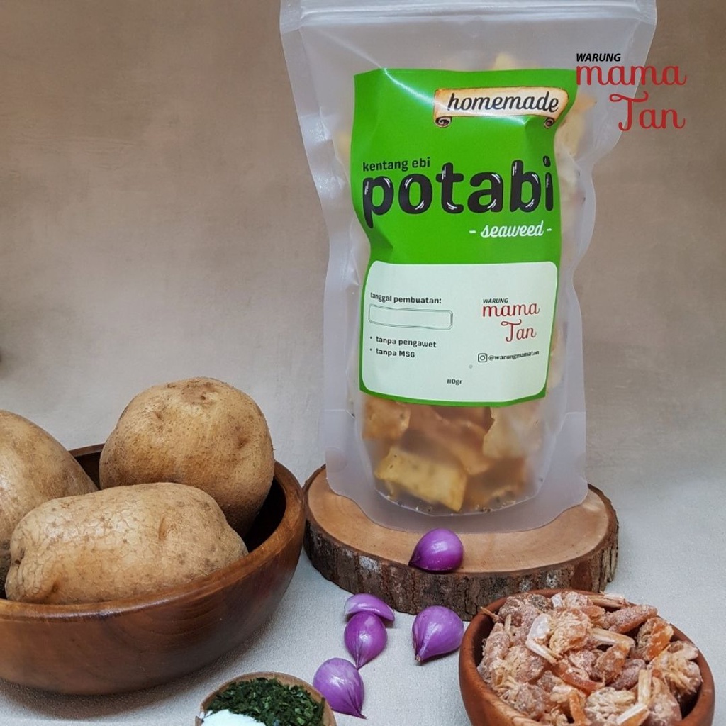 Jual Keripik Kentang Ebi Potabi Warung Mama Tan-Seaweed | Shopee Indonesia