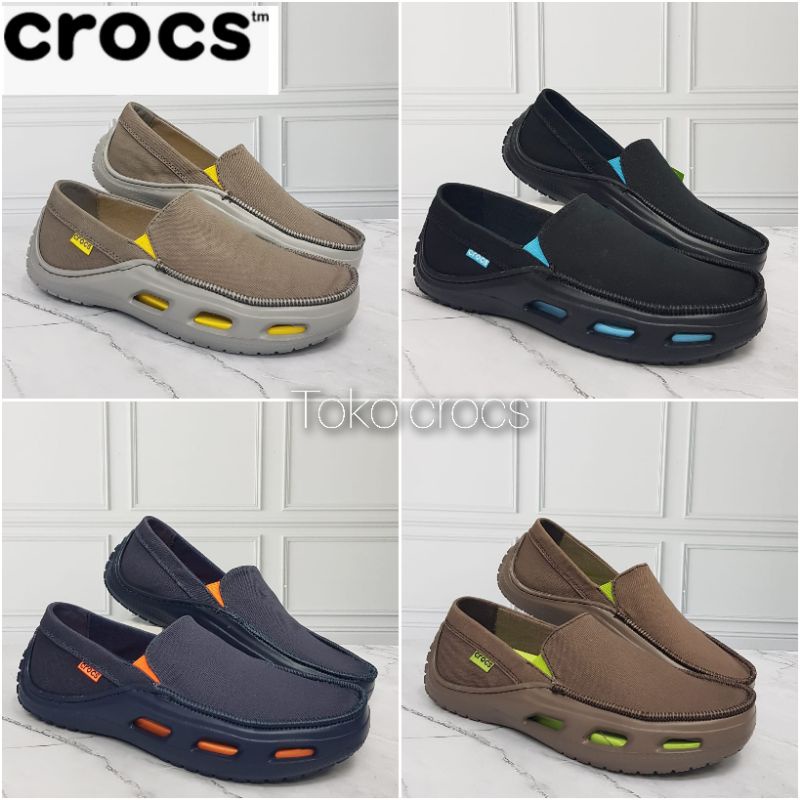 Jual Crocs tideline Sport canvas / Sepatu pria Crocs Tideline sport ...