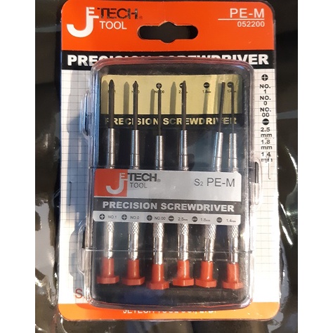 Jual JETECH PE-M SET OBENG PRESISI - PRECISION SCREWDRIVER SET 6PCS PE ...