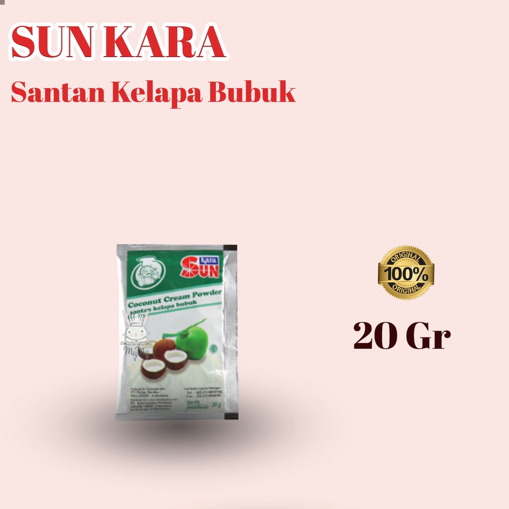 Jual Sun Kara / Sunkara Santan Kelapa Bubuk Coconut Cream Powder 20 gr ...