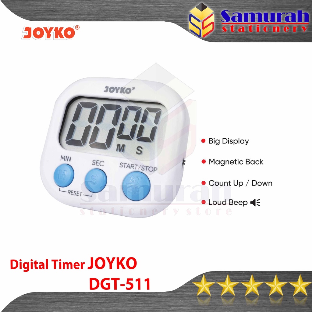 Jual Digital Timer Kitchen Magnetic JOYKO LCD BIG Display DGT-511 ...