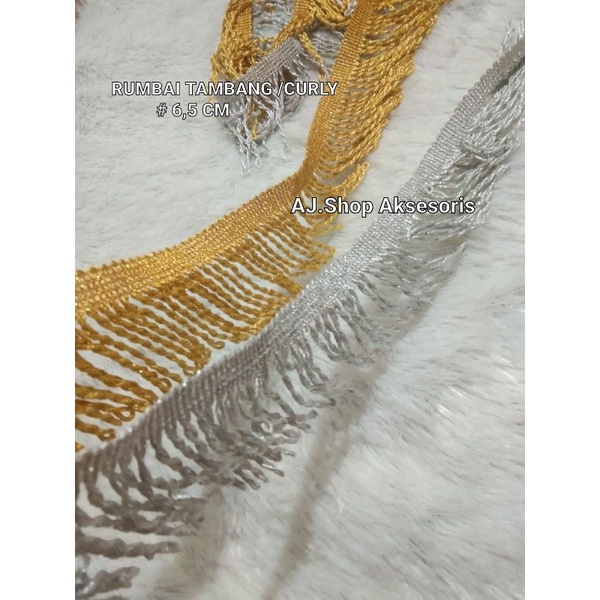 Jual RENDA METERAN GOLD SILVER /RENDA RUMBAI TAMBANG PER METER | Shopee ...