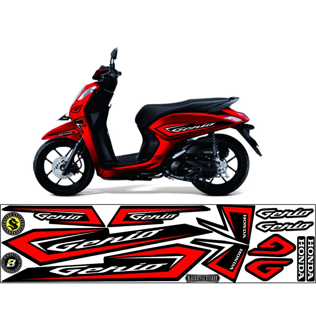 Jual COD-03 STIKER STRIPING VARIASI TERBARU BUAT MOTOR HONDA GENIO ...