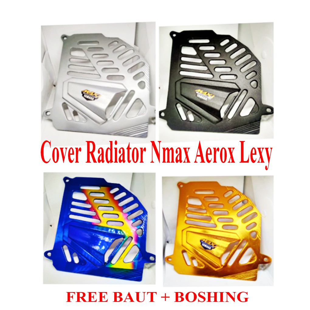 Jual Cover Tutup Radiator CNC Nmax Old New Aerox Lexi Lexy Bonus Baut ...