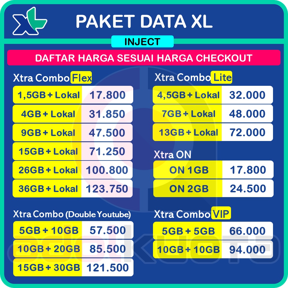 Jual [Murah] Paket Data Kuota XL Xtra Combo | Combo VIP | Combo Flex | Xtra ON | Shopee Indonesia
