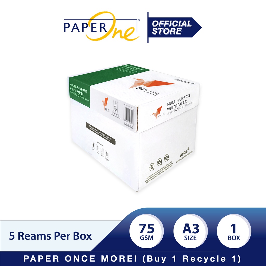 Jual PP Lite Kertas A3 75gr Copier 1 Box (2500 lembar) Kertas HVS A3 ...