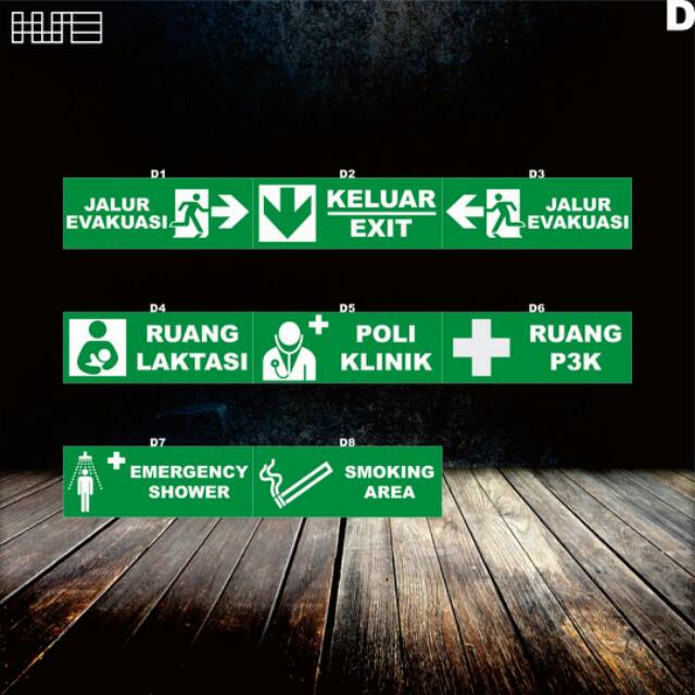 Jual Rambu K3 tanggap darurat emergency sign evakuasi | Shopee Indonesia
