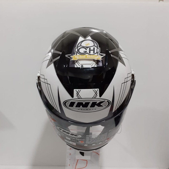 Jual HELM INK CLMAX 03 BLACK WHITE INK CL MAX INK CL-MAX - M | Shopee ...