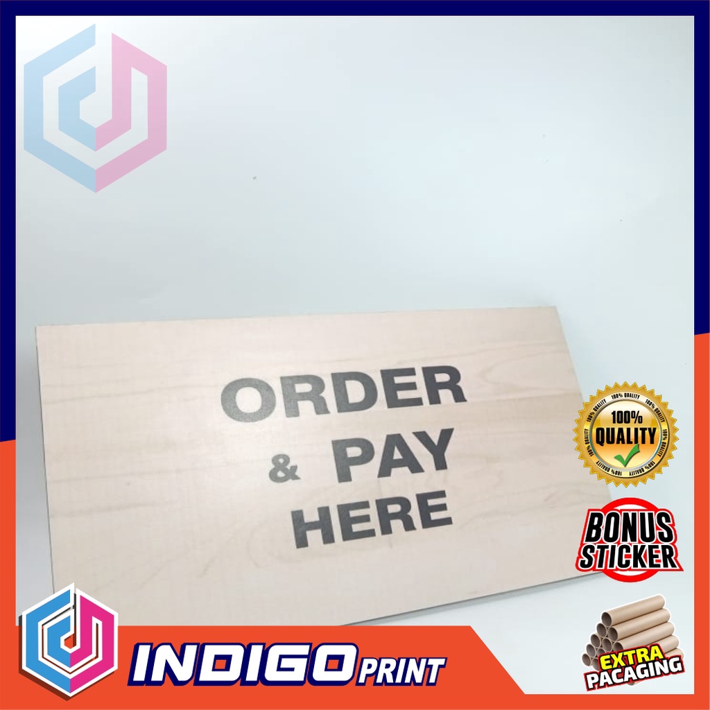 Jual Sign board order pay here | Shopee Indonesia