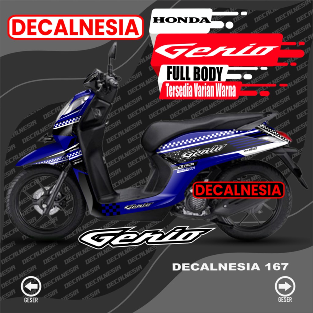 Jual Stiker Genio Full Body Decal Genio Motor Modifikasi Variasi Dekal ...