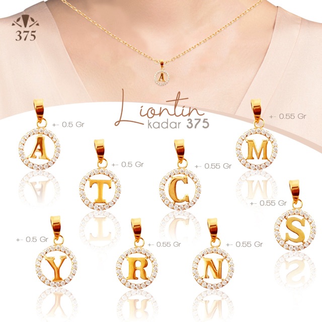 Jual LIONTIN BULAT HURUF INISIAL NAMA A-Z SMALL | Shopee Indonesia