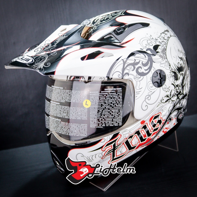 Jual ZEUS HELM ZS2100 B MOTIF | WHITE E13 SILVER | ZS-2100 B | Shopee ...