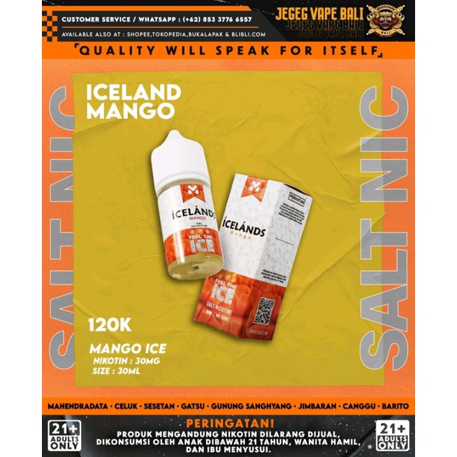 Jual ICELAND LIQUID SALT 30ML | Shopee Indonesia