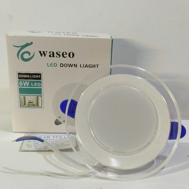 Jual Lampu Led Downlight Waseo 6 Watt 3 Warna Biru Kuning Pink Energy ...