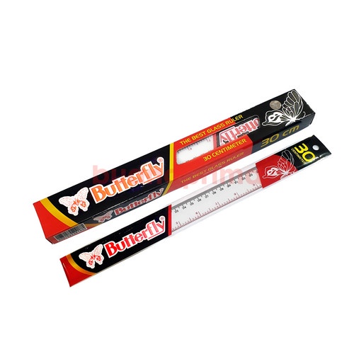 Jual Penggaris Plastik Butterfly 30 cm (1 pack isi 12 pcs) / Mistar ...