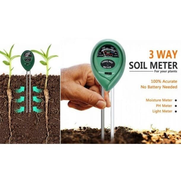 Jual Pengukur pH Meter Tanah Mediatech Soil meter 3 in 1 Soil Moisture ...