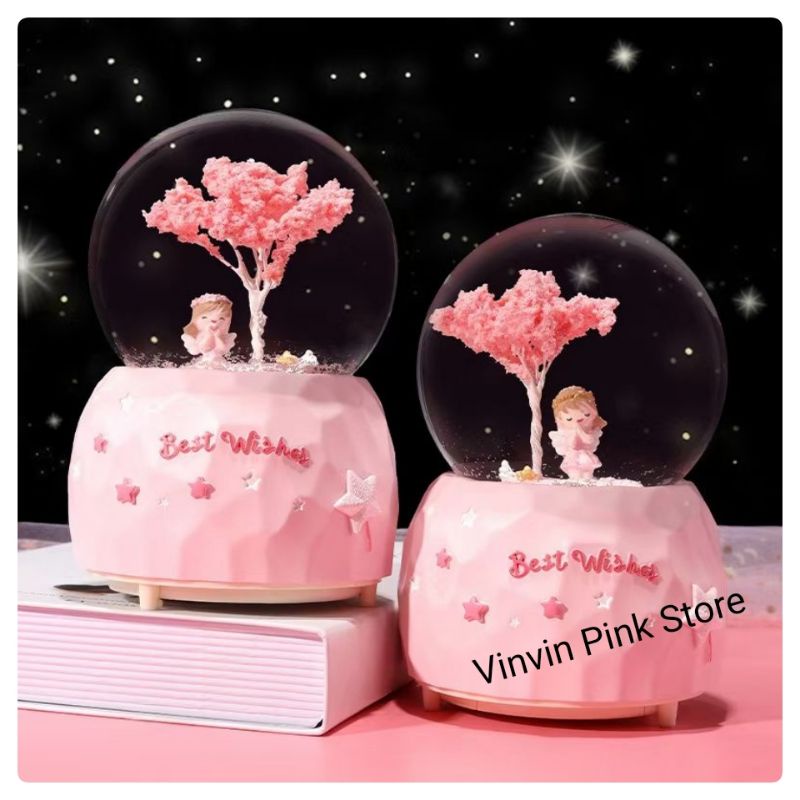 Jual Snowball musik box / hadiah ultah unik best wishes/ snow globe ...