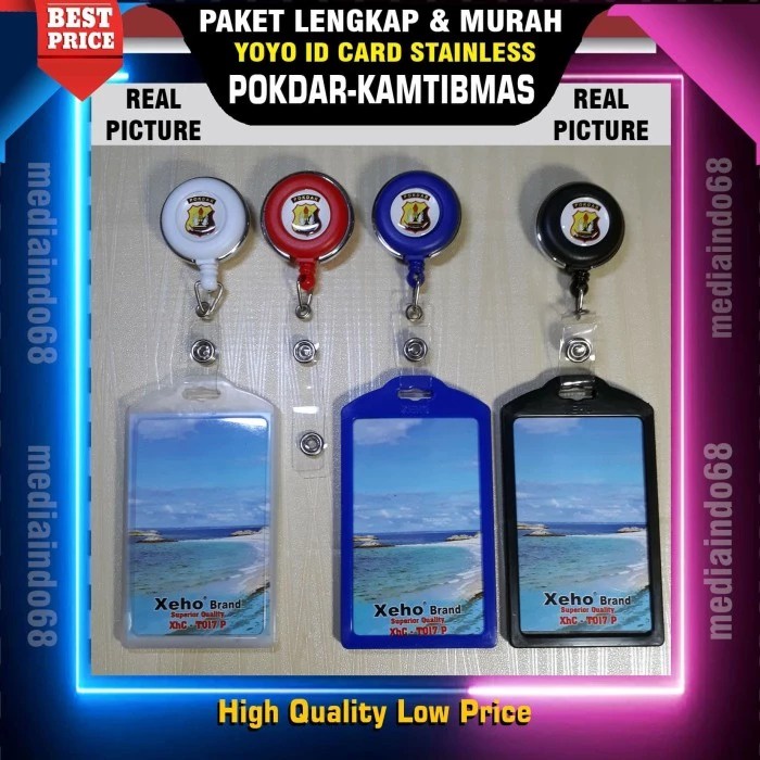 Jual YOYO ID CARD PUTAR+LOGO POKDAR KAMTIBMAS (PAKET MURAH) | Shopee ...
