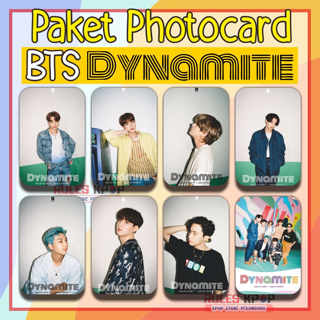 Jual 8 lembar [ READY STOCK ] - PAKET PHOTOCARD BTS DYNAMITE PAKET ...