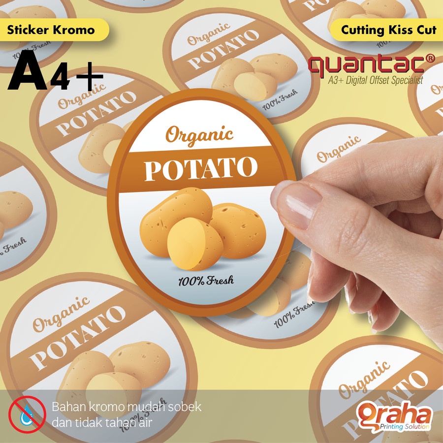 Jual Cetak Stiker Kromo / Sticker A4+ Kromo (Print + Cutting) | Shopee ...