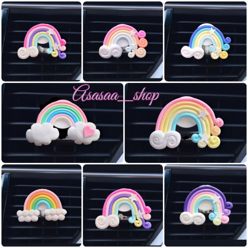 Jual klip parfum jepit AC mobil Rainbow - Car diffuser freshener purifier - essesntial ...