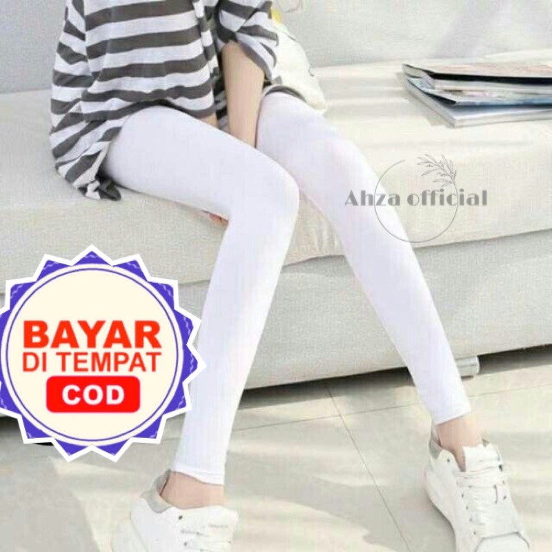 Jual Legging Panjang Putih Premium Standar & Jumbo | Shopee Indonesia