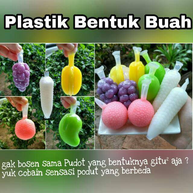 Jual Plastik pudot dan es karakter buah 300 pcs | Shopee Indonesia