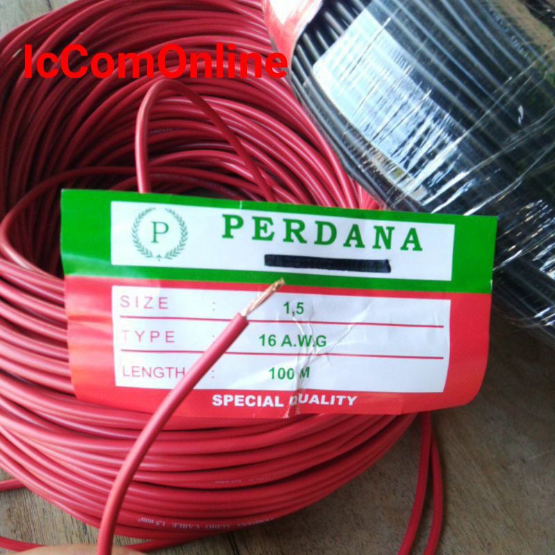 Jual Kabel serabut tunggal Perdana Pulung 1,5mm NYAF | Shopee Indonesia