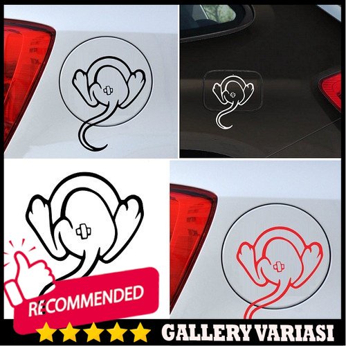 Jual Stiker Tutup Tangki Mobil Unik Lucu Cutting Sticker Ekor Tikus ...
