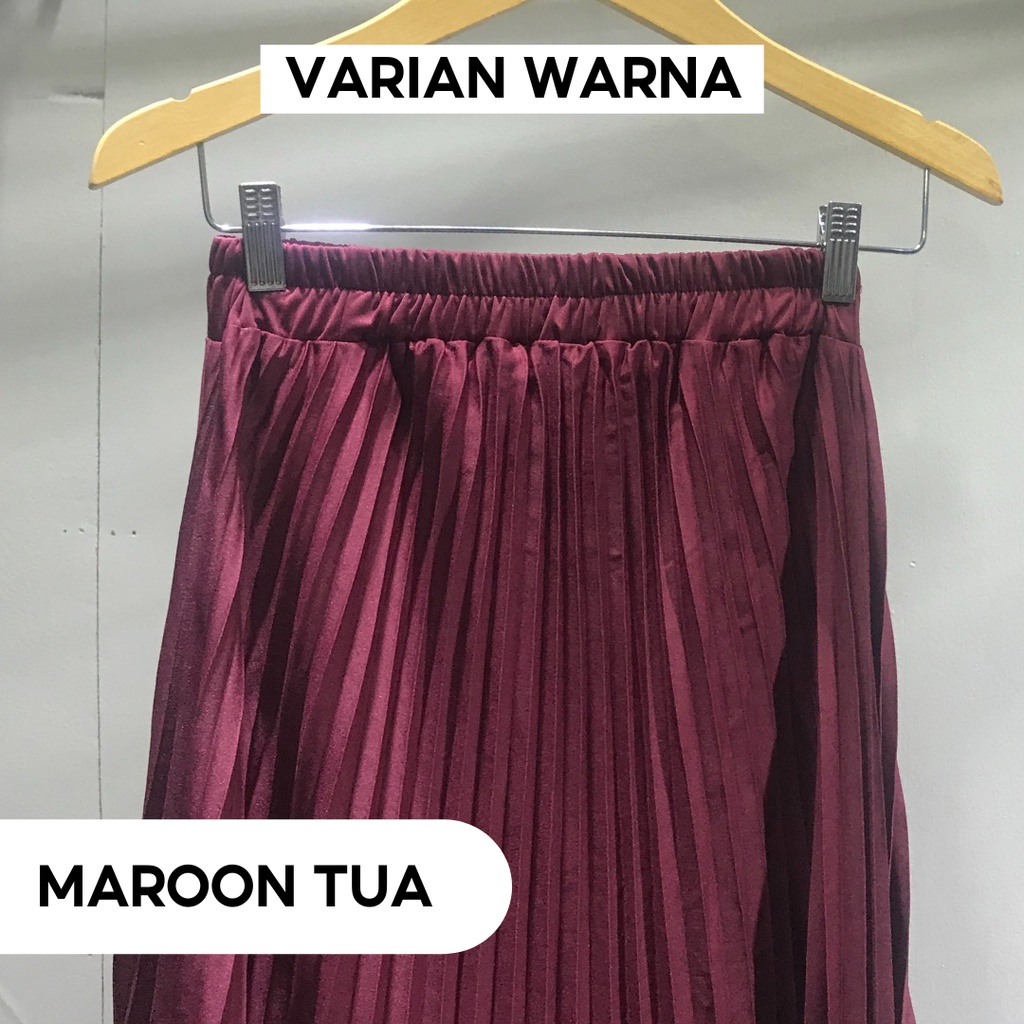 Jual ROK PLISKET PREMIUM 7/8 TEBAL ROK REMPEL PLITTED SKIRT [ SERIES 7/ ...