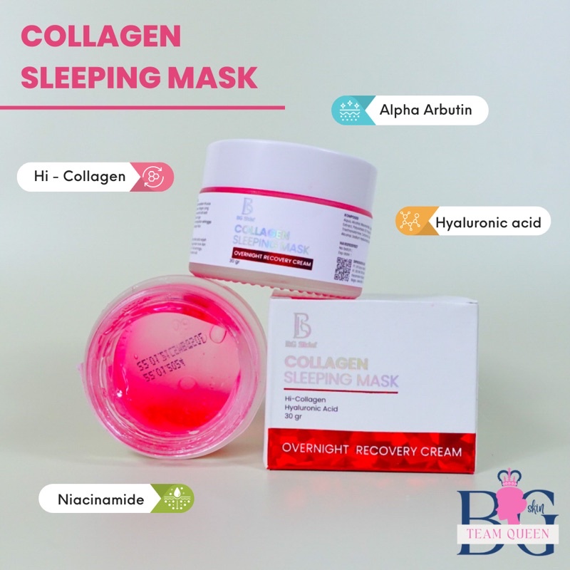 Jual BG SKIN COLLAGEN SLEEPING MASK MASKER KOLAGEN | Shopee Indonesia