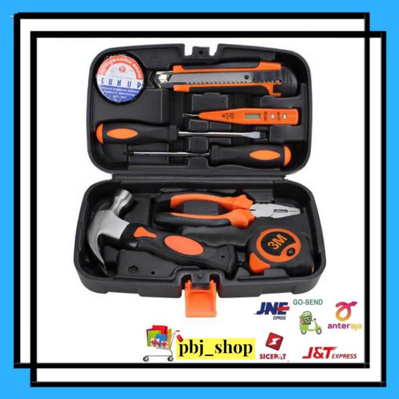 Jual Alat Set Perkakas Tang Palu Obeng Cutter Meteran 8 In 1 Serbaguna ...