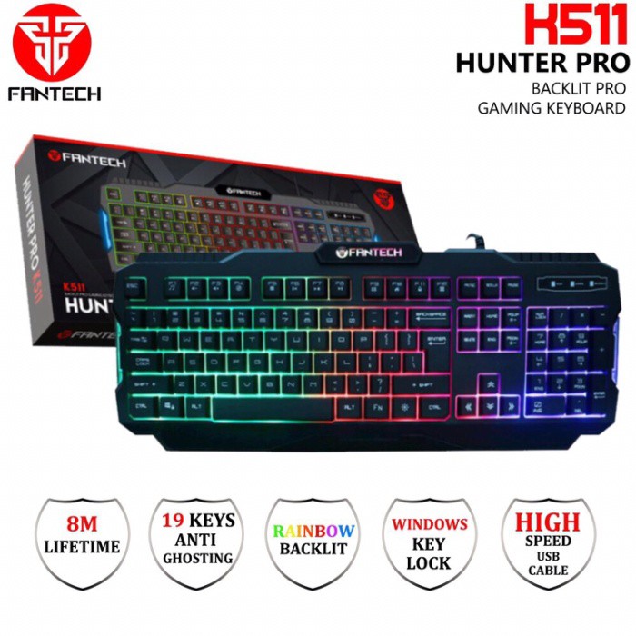 Jual Keyboard Gaming Fantech K511 Hunter Pro Backlight | Shopee Indonesia