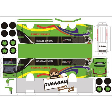 Jual DIY Miniatur Bus Gunung Harta Papercraft Lembaran | Shopee Indonesia