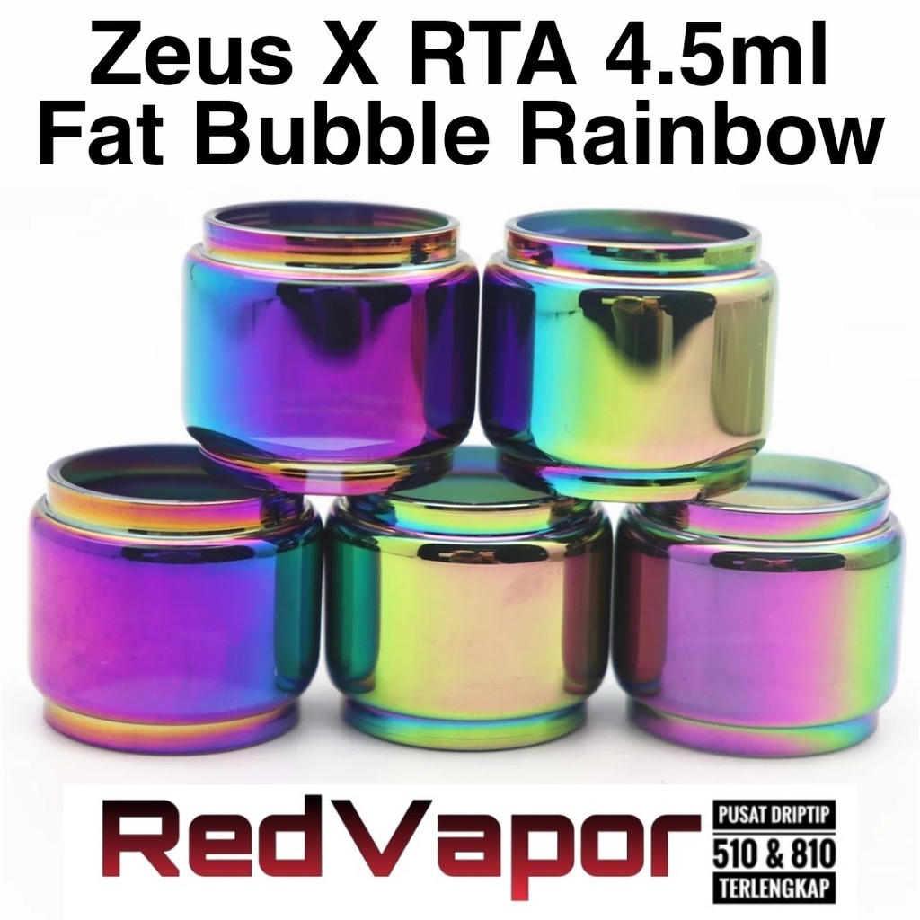Jual Zeus X RTA Replacement Glass Fat Bubble Rainbow Kaca Pengganti by ...