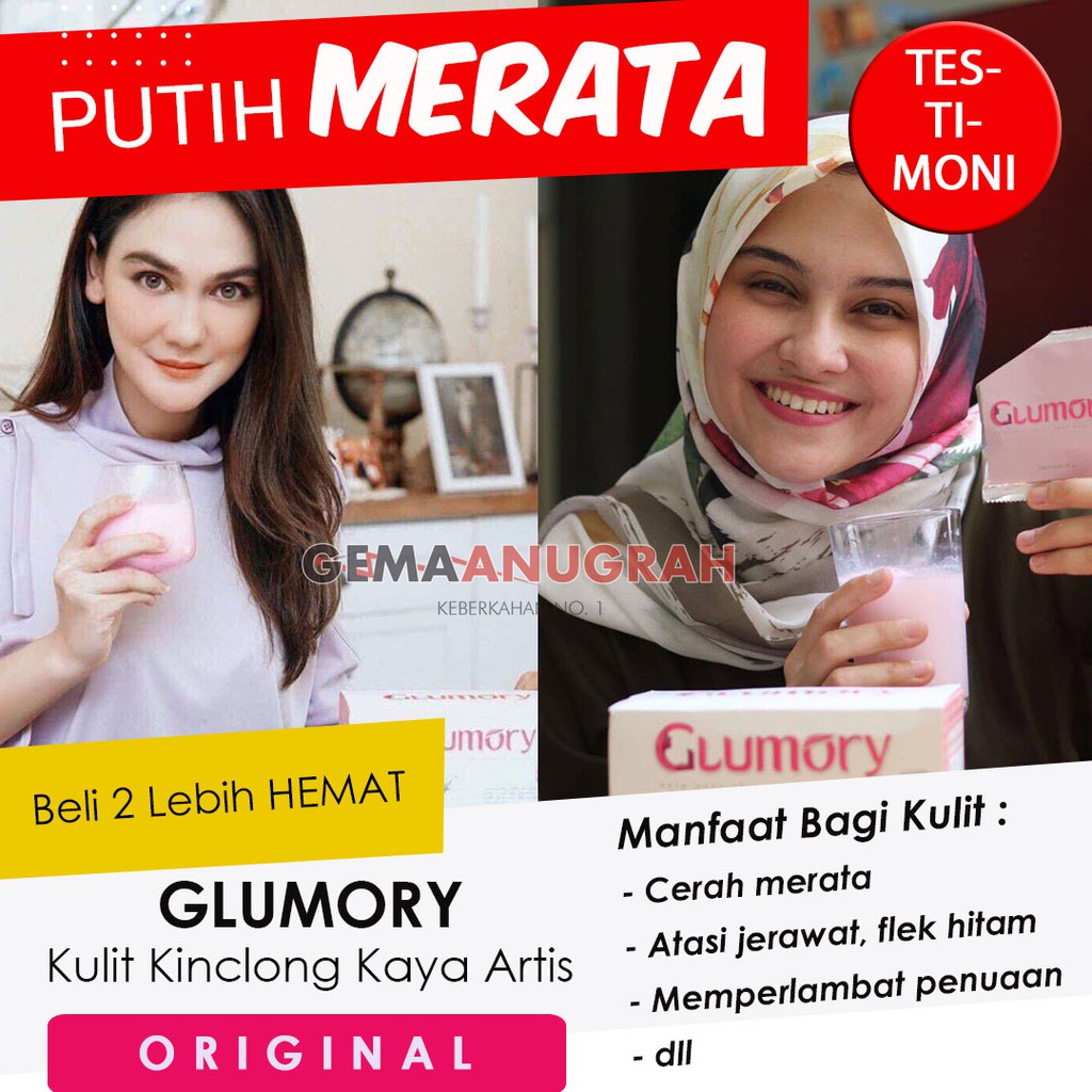 Jual Glumory Isi 20 Sachet / Collagen Beauty Drink (L- Glutathione ...